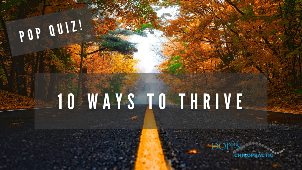 Pop Quiz: How Chiropractic and 9 Other Things Can Help You Thrive